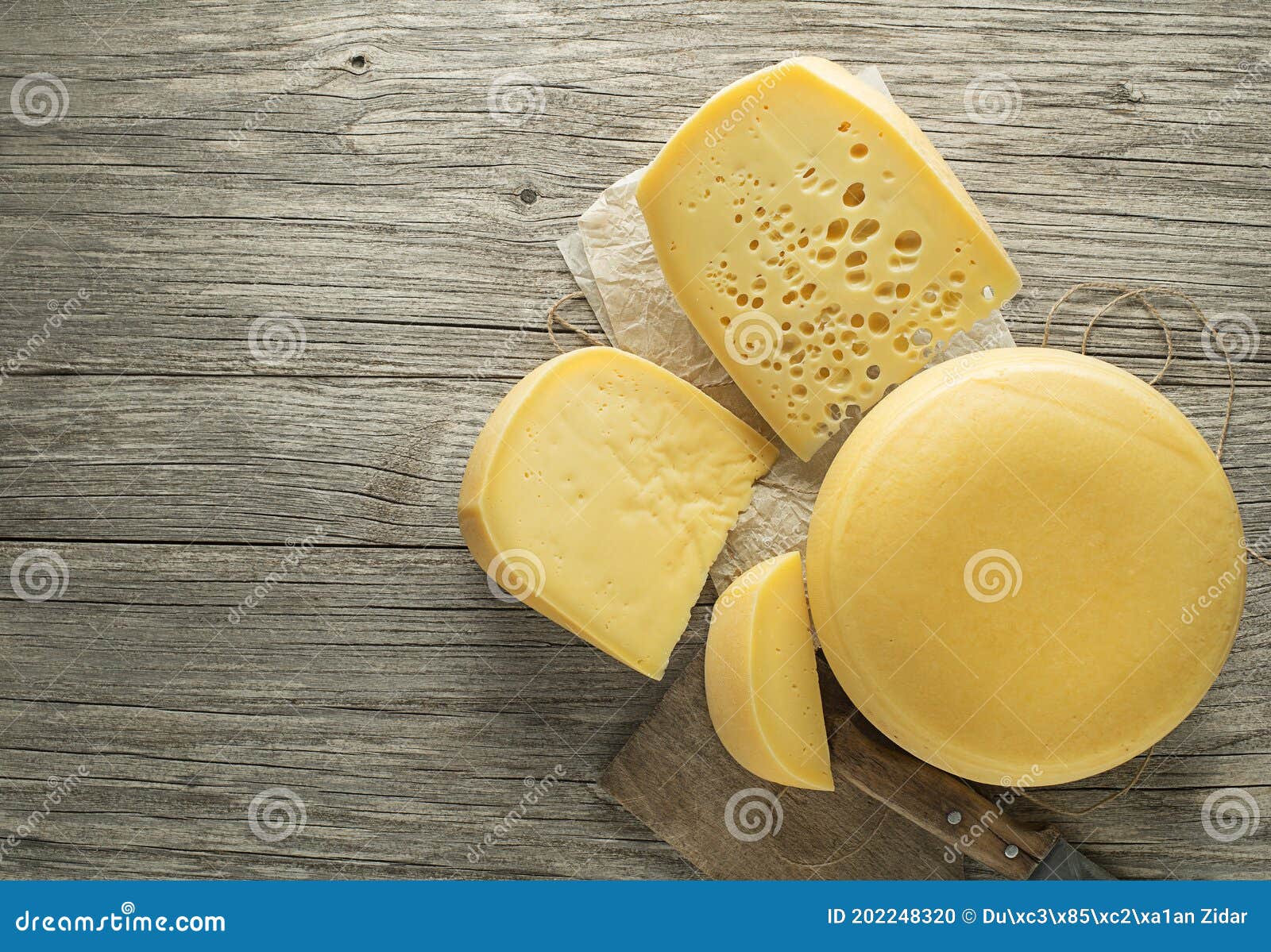 Different Flavors of Cheeses Stock Photo - Image of edam, dairy: 202248320