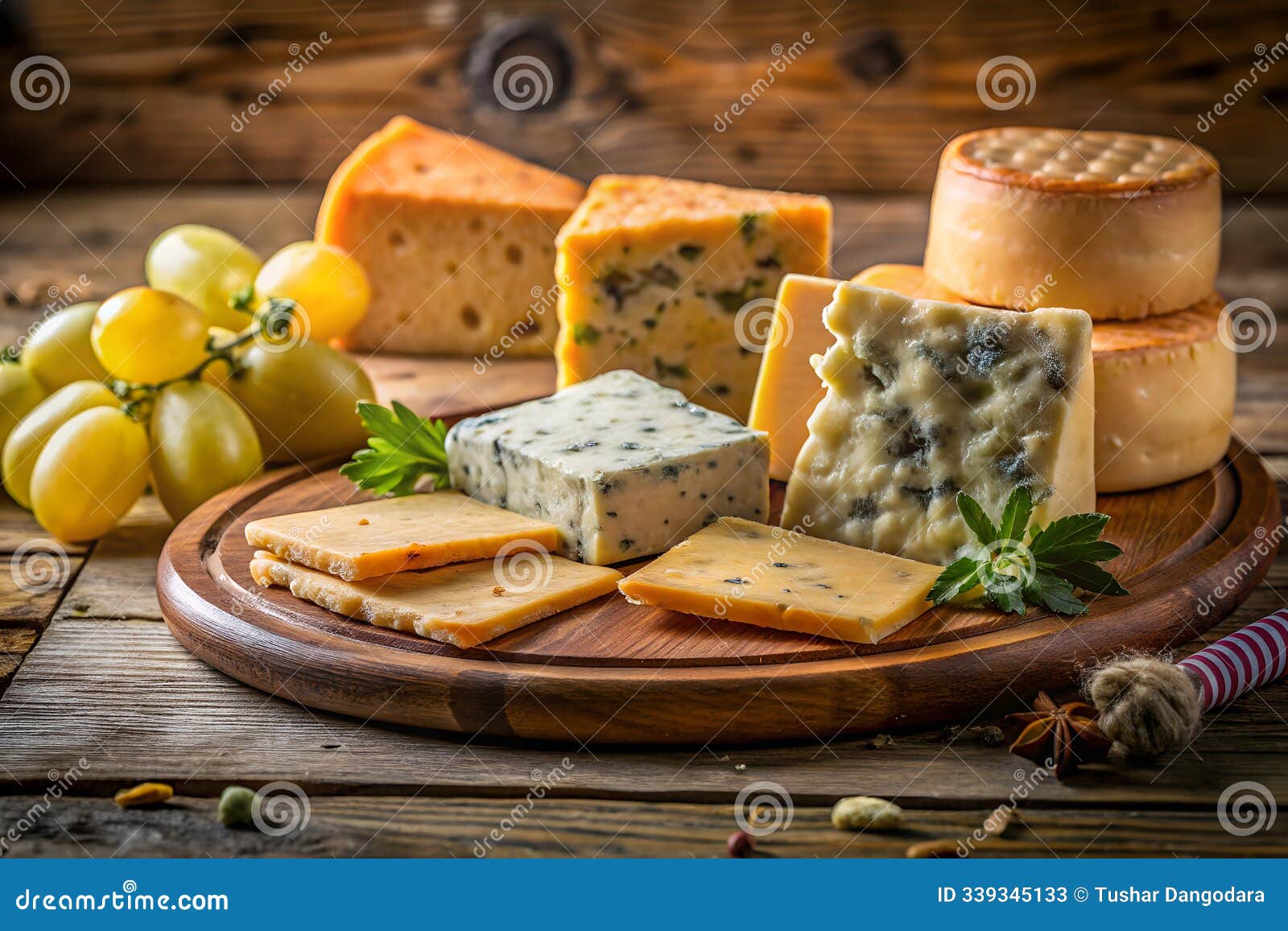 Various Types of Cheese, Such As Cheddar, Gouda, and Stilton, Paired ...