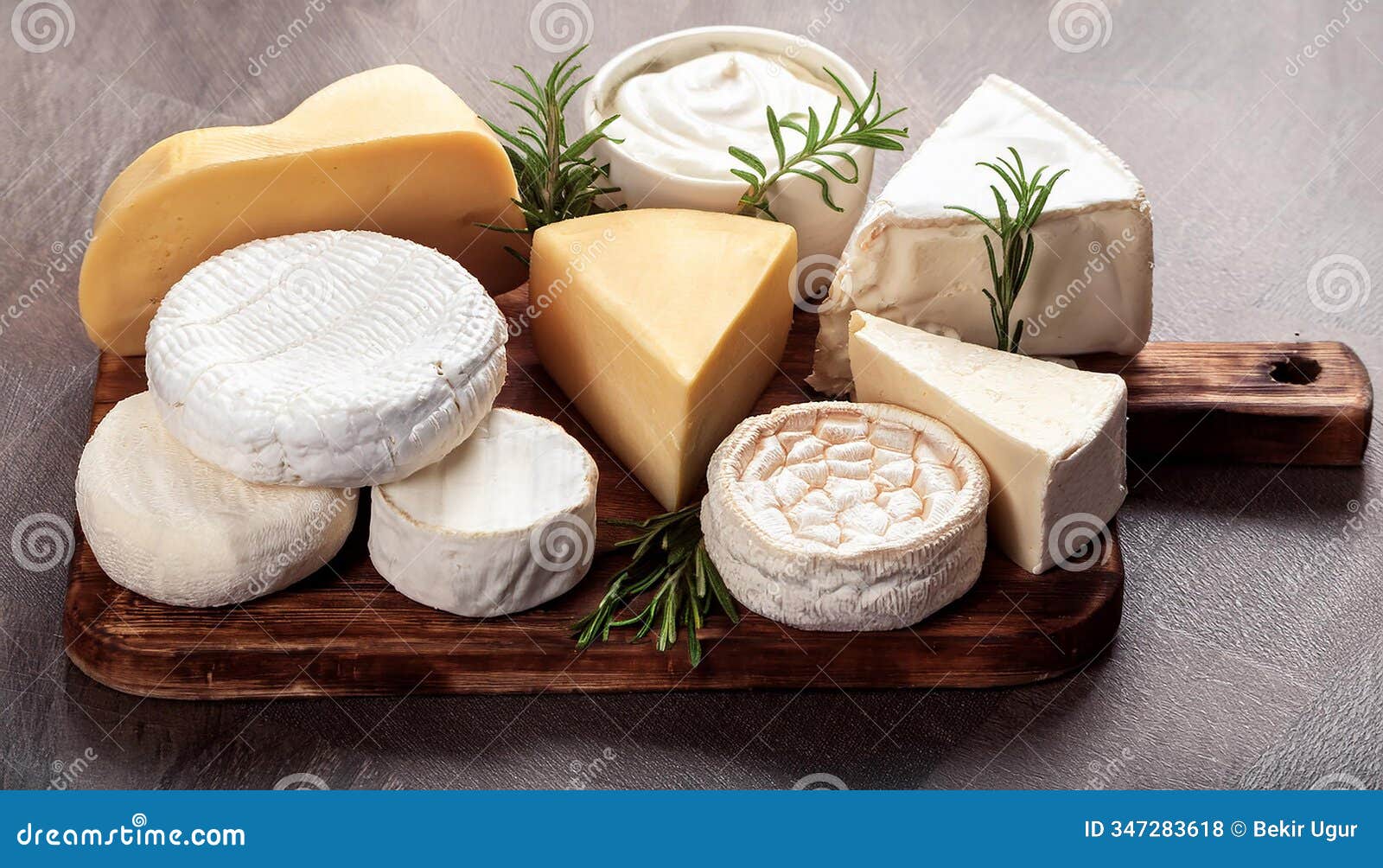 Various Types of Cheese. Various Types of Fresh Romanian Traditional ...