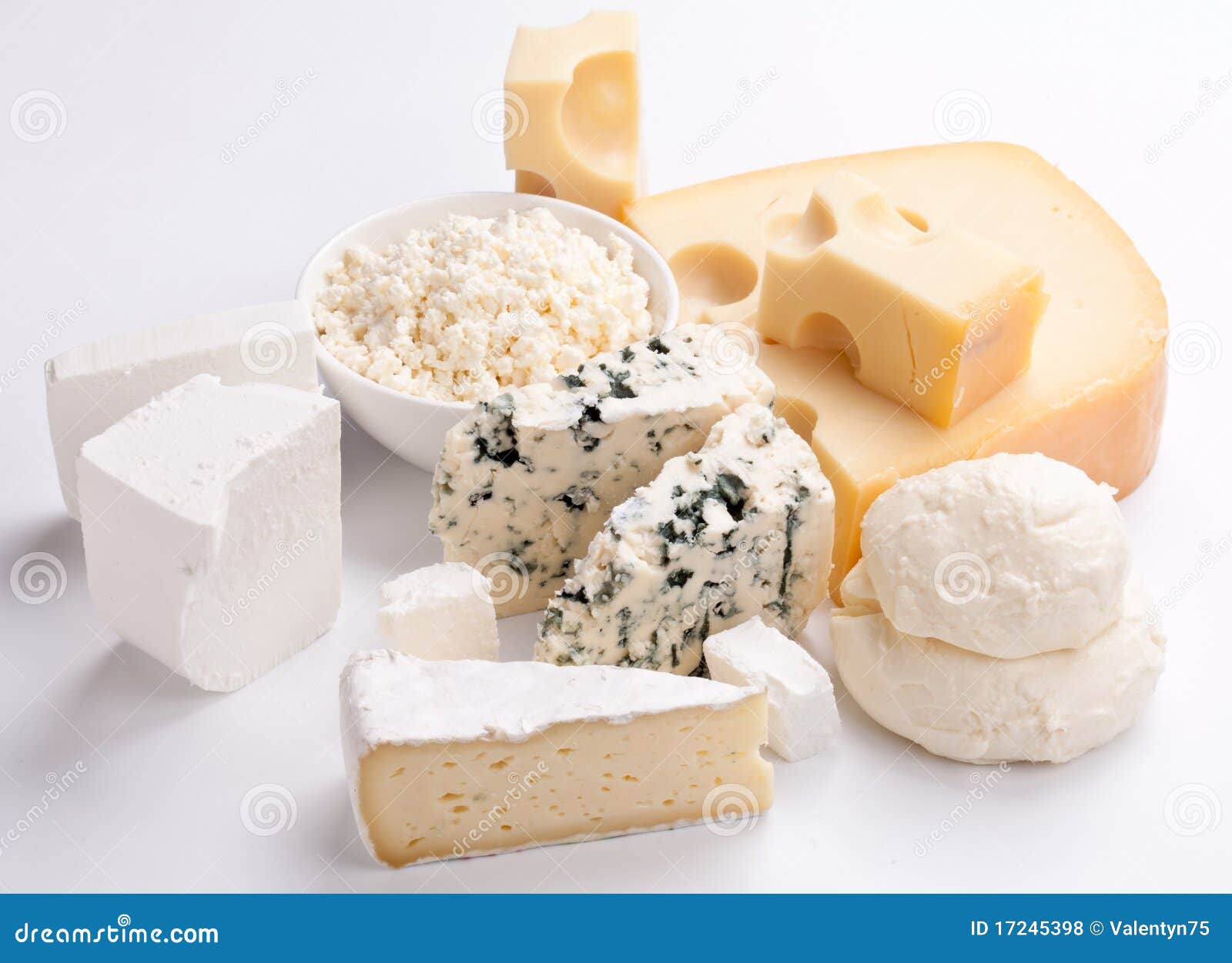 Various types of cheeses. stock photo. Image of delicious - 17245398