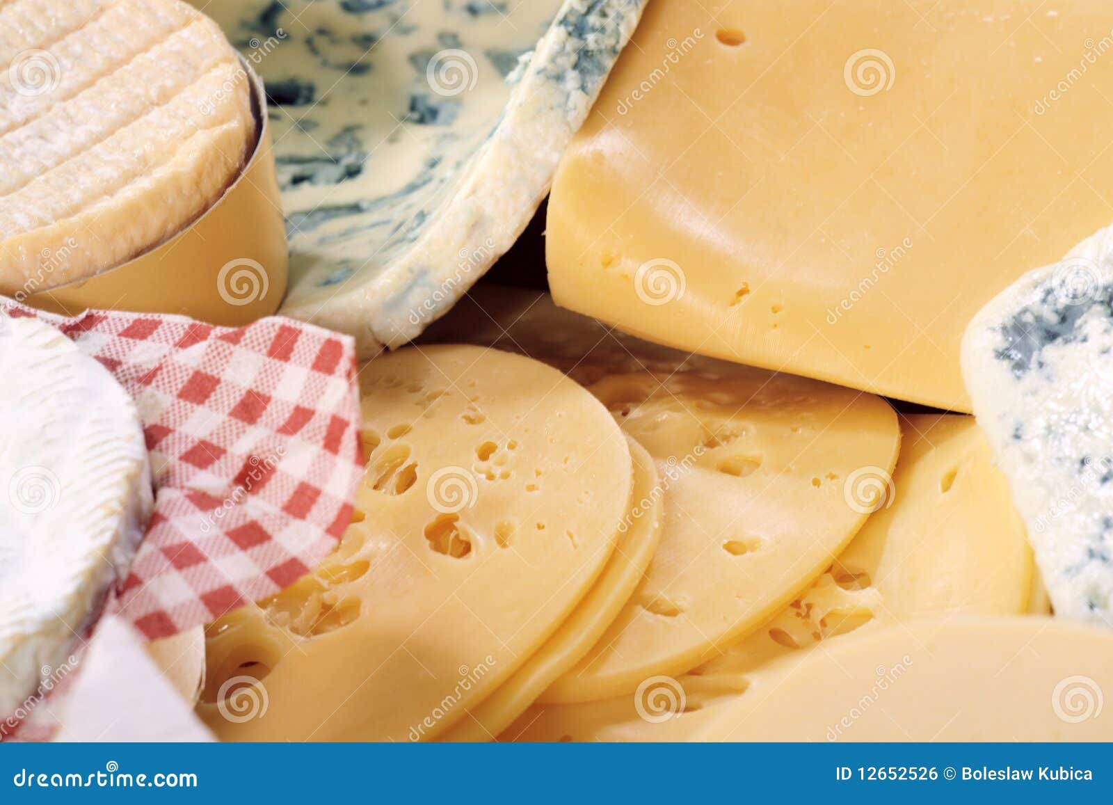 Various Types of Delicious Cheese Stock Photo - Image of chopped ...