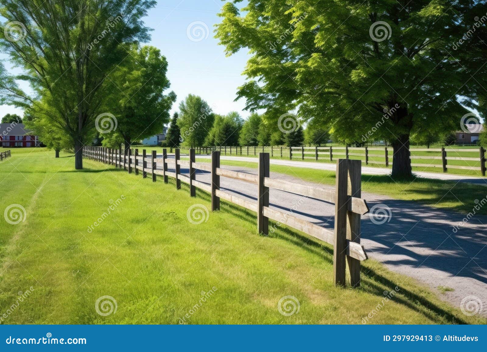 Various Types of Fences Separating Different Areas Stock Image - Image ...