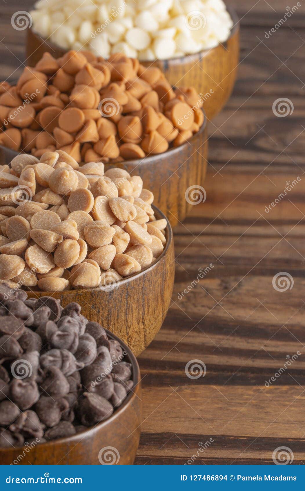 Various Types and Flavors of Baking Chips Stock Photo - Image of fall ...