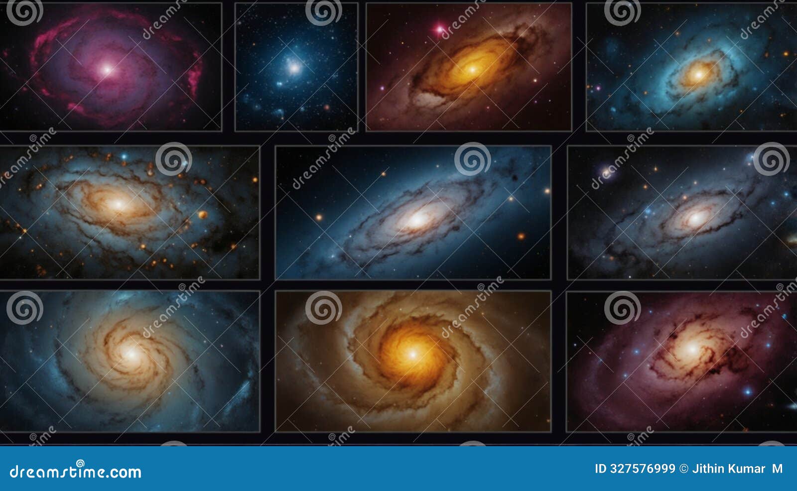 Types Of Galaxies. Classification Diagram Of Elliptical Galaxy Types ...