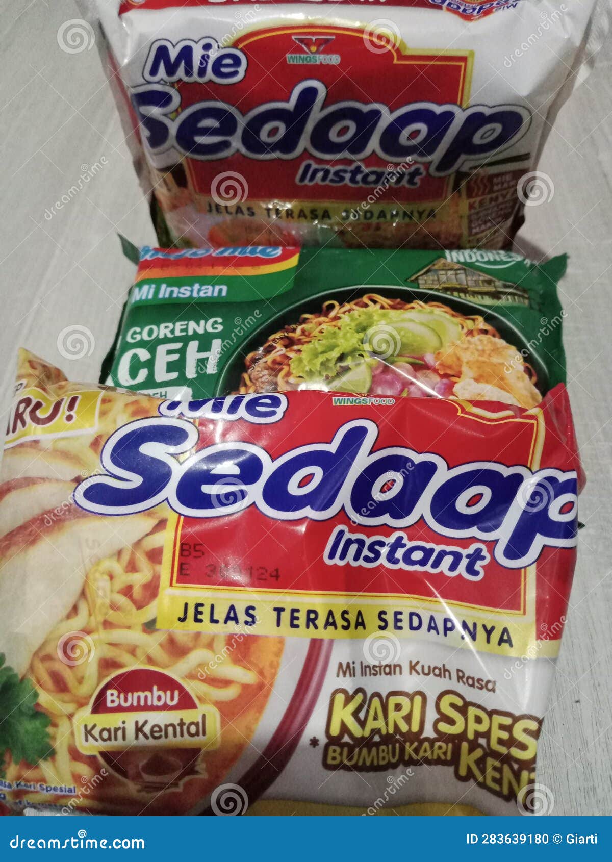 Various Types of Instant Noodles Produced in Indonesia Editorial Image ...
