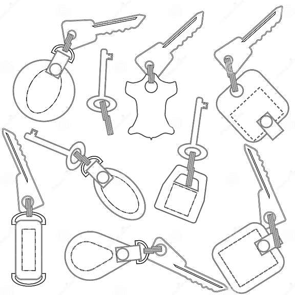 Various Types of Key Chains Made of Genuine Leather with Finishing ...