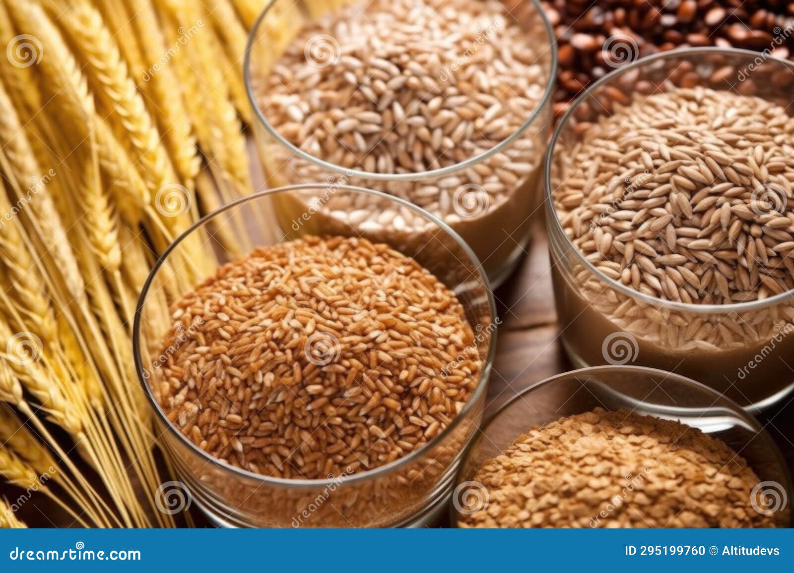 Various Types of Malt Grain Used in Beer Production Stock Illustration ...