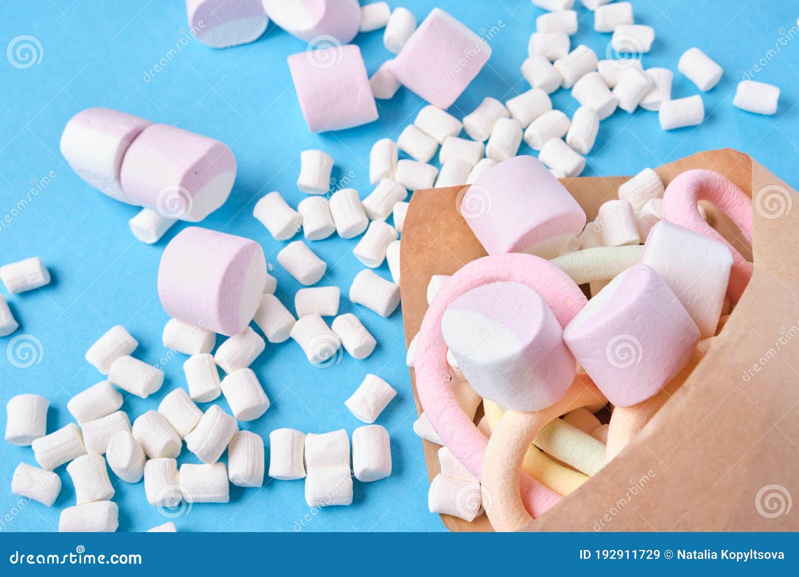 Various Types of Marshmallows Wrapped in Paper Stock Image - Image of ...