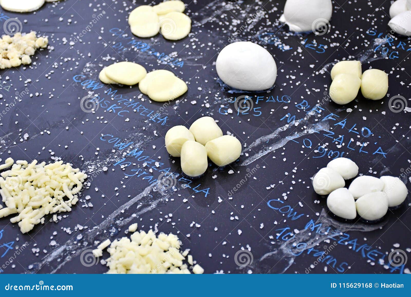Various Types of Mozzarella Cheese Stock Photo - Image of buffalo, food ...
