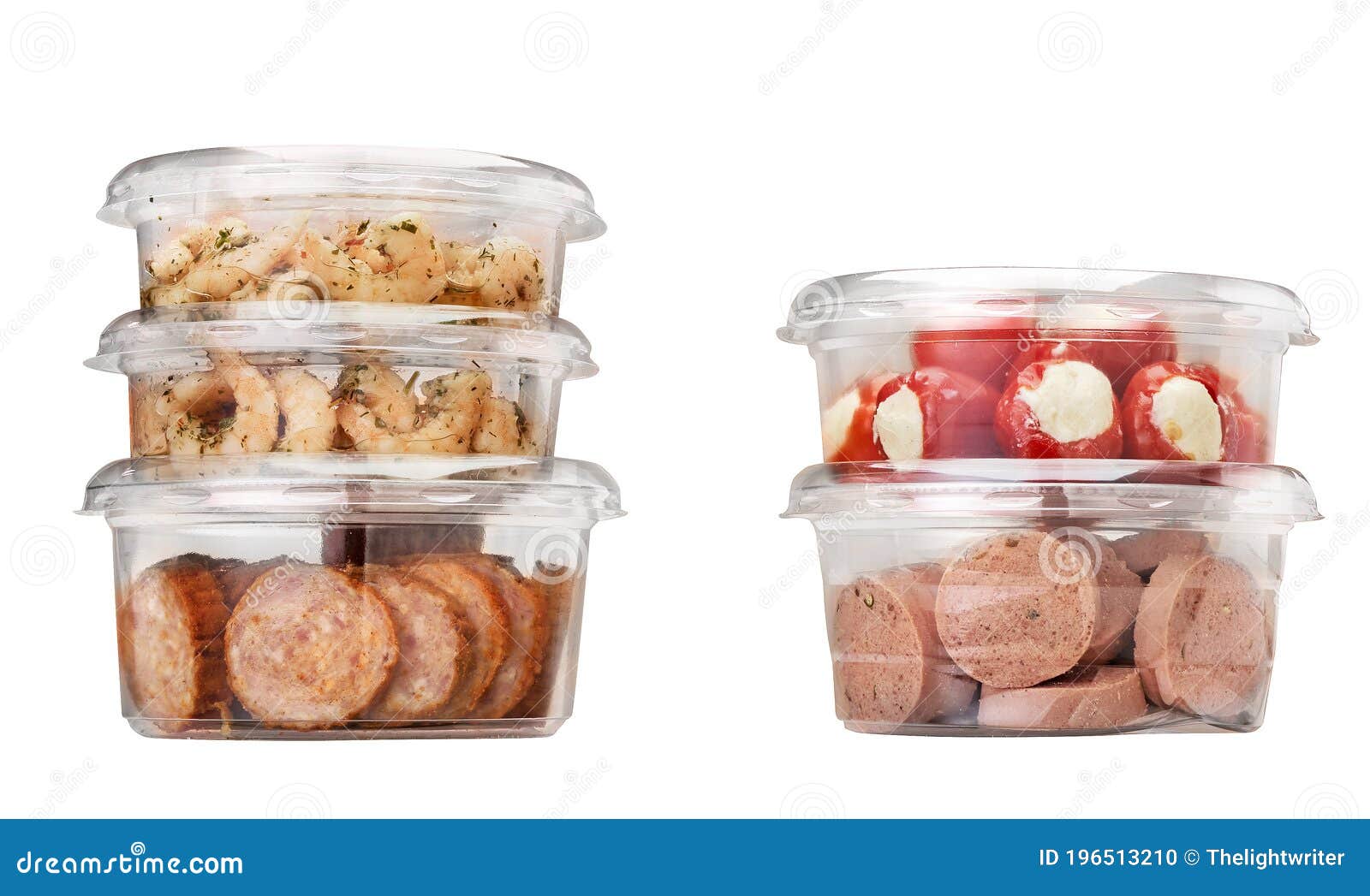 Various Types of Packaged Food in a Studio Setting, Isolated on White ...