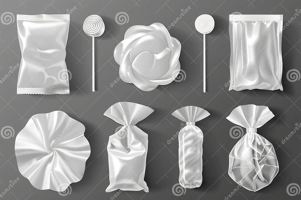 Various Types of Packaging on a Gray Background, Suitable for Product ...