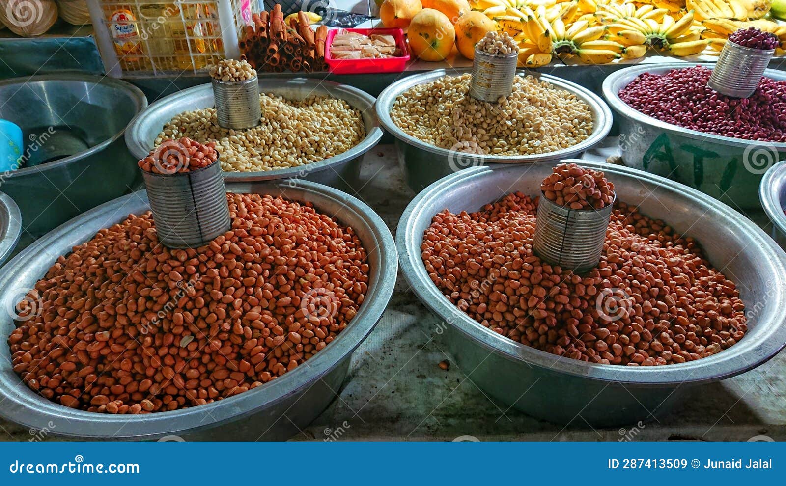 Various Types of Peanut Products in Traditional Markets. Editorial ...