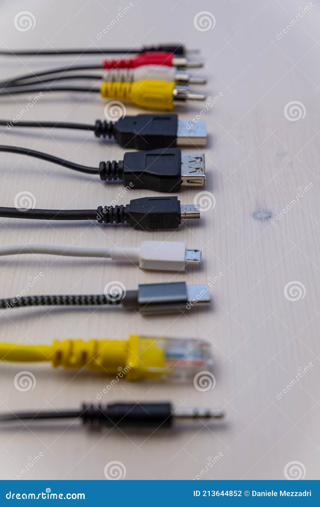 Different Types of Plugs and Connectors in Use Today. Stock Photo ...