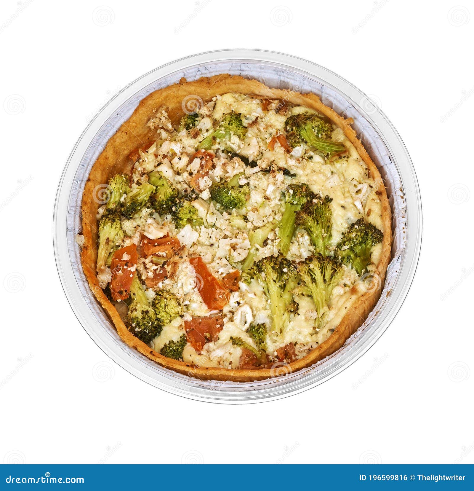 Various Types of Quiches in a Studio Setting, Isolated on White Stock ...