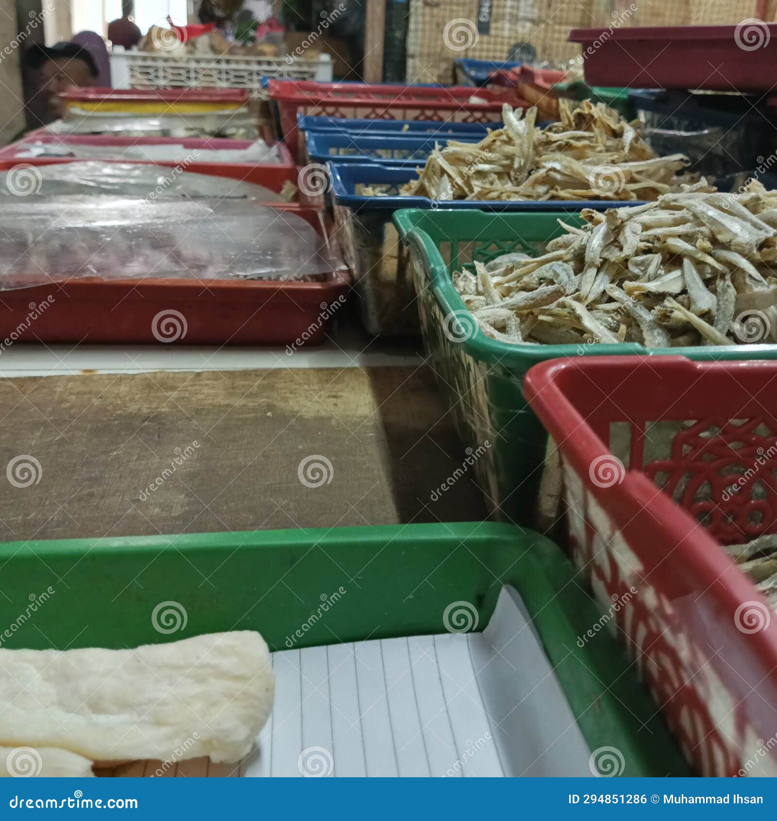 Various Types of Salted Fish are Sold by Traders in the Market Stock ...