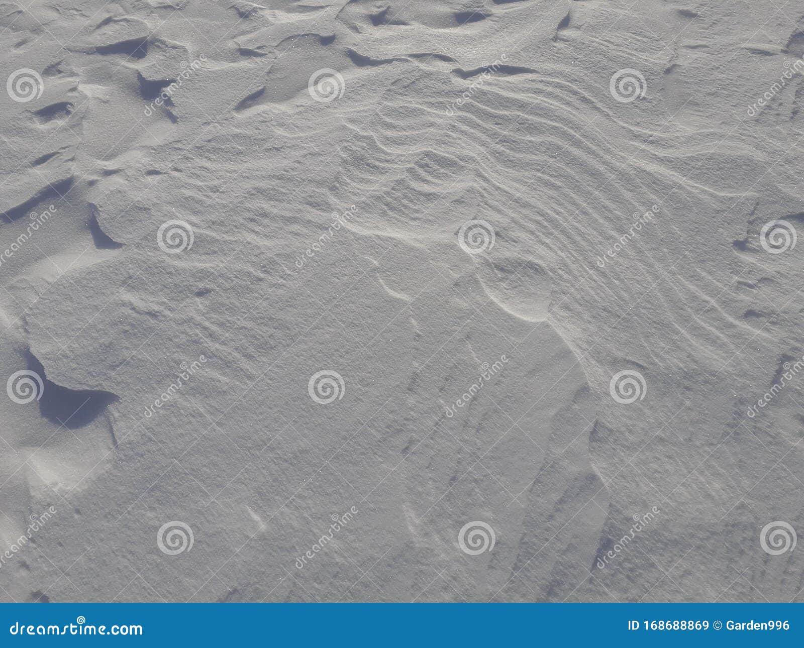 Various Types of Snow Surface Formed by the Action of the Wind. Stock ...