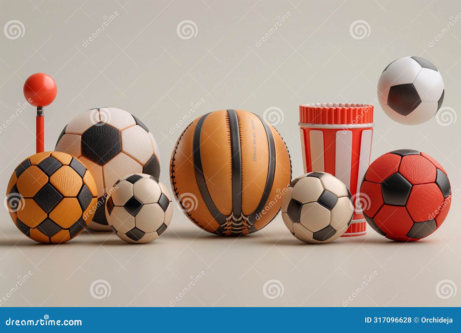 Various Types of Soccer Balls Displayed Together, Showcasing Diversity ...