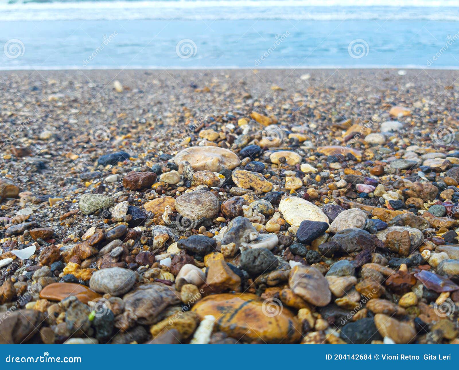 Various Types of Stones on the Beach Stock Photo - Image of shore ...