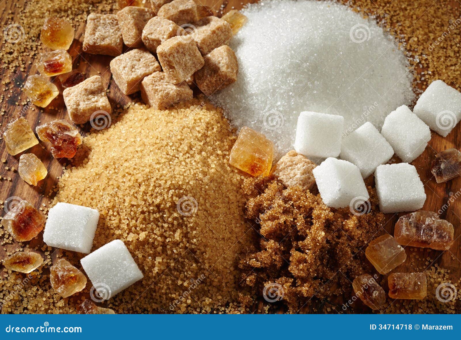 Various types of sugar stock photo. Image of energy, nutrition - 34714718