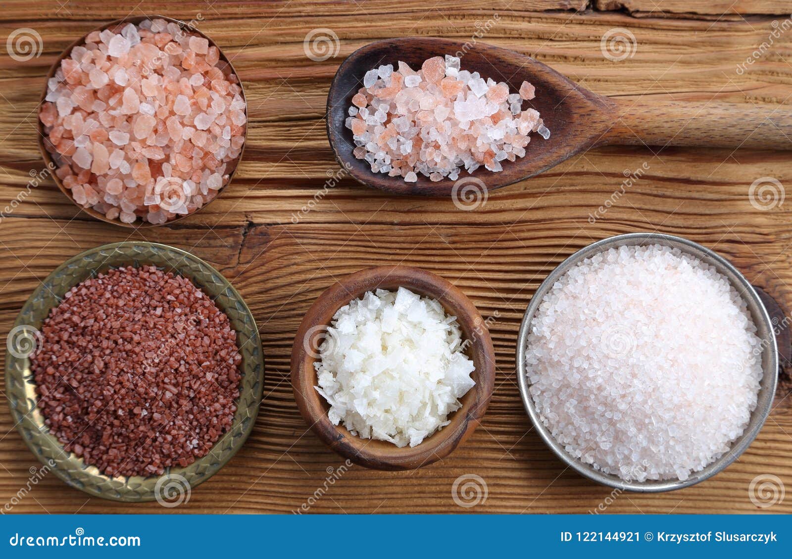 Different Varieties of Table Salt. Stock Image - Image of pink, view ...
