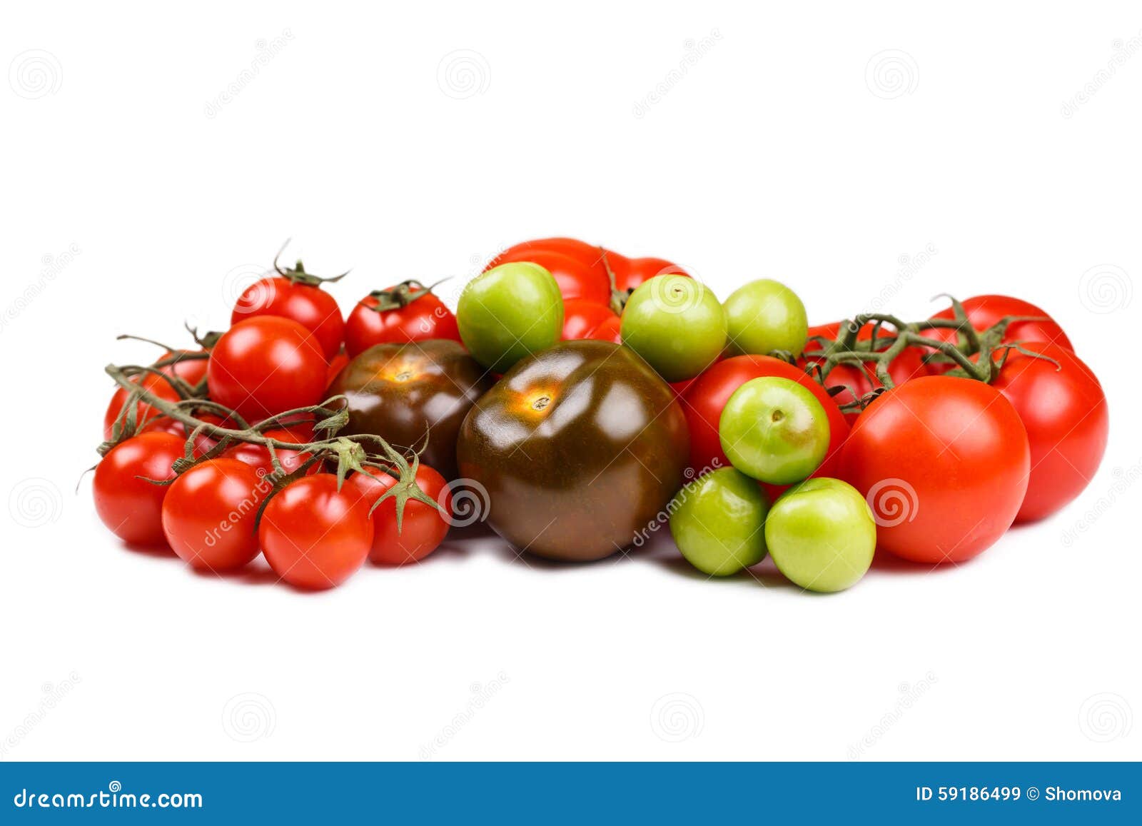Various Types of Tomatoes on the Table Stock Image - Image of bright ...