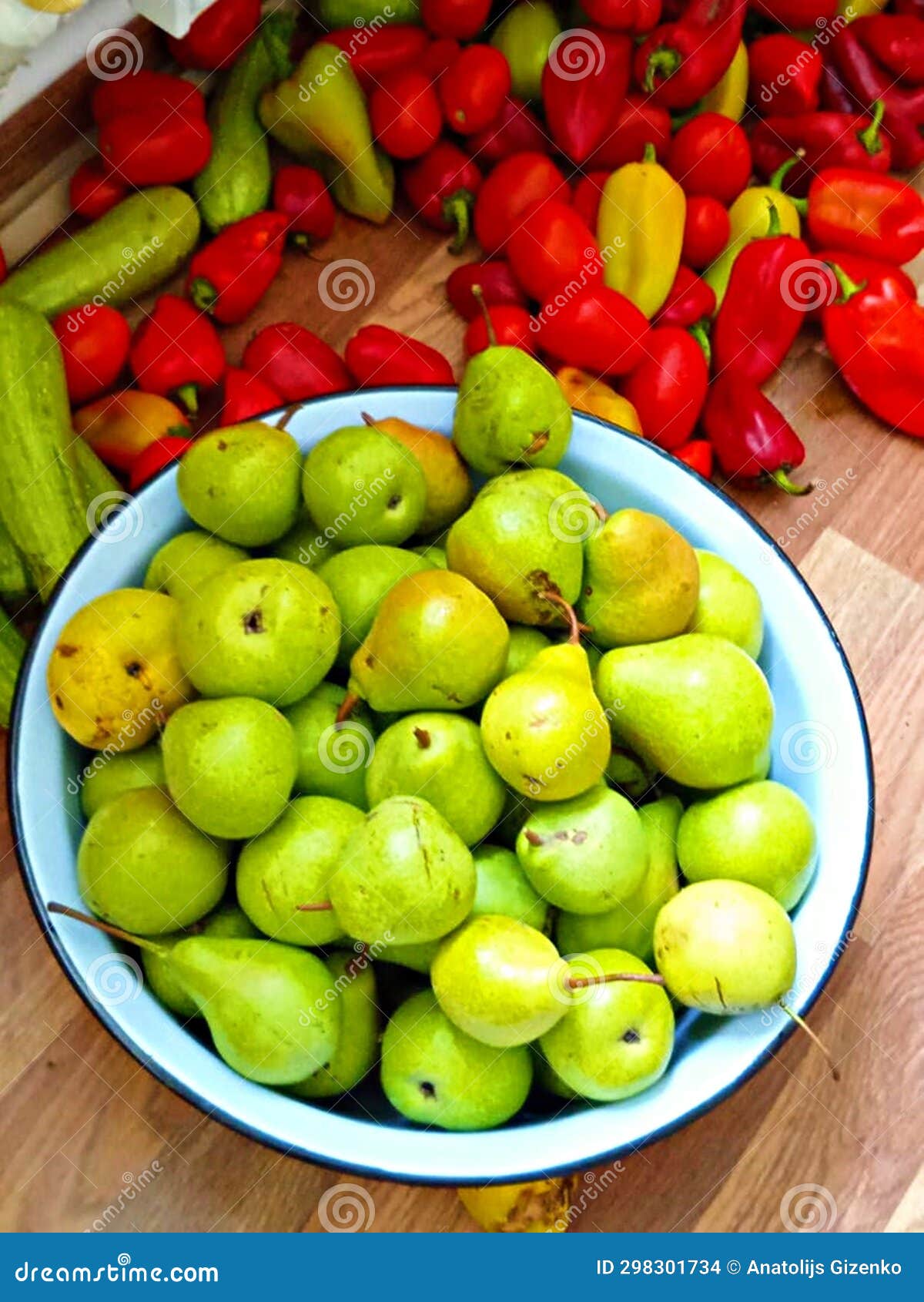 Various Types of Vegetables Scattered on the Table and Bowl of ...