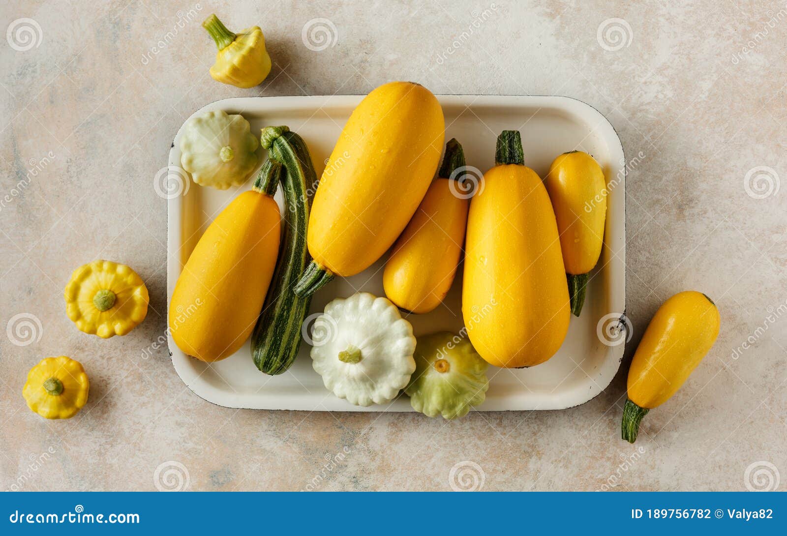 Various Types of Zucchini on a Tray. Stock Photo - Image of vitamin ...