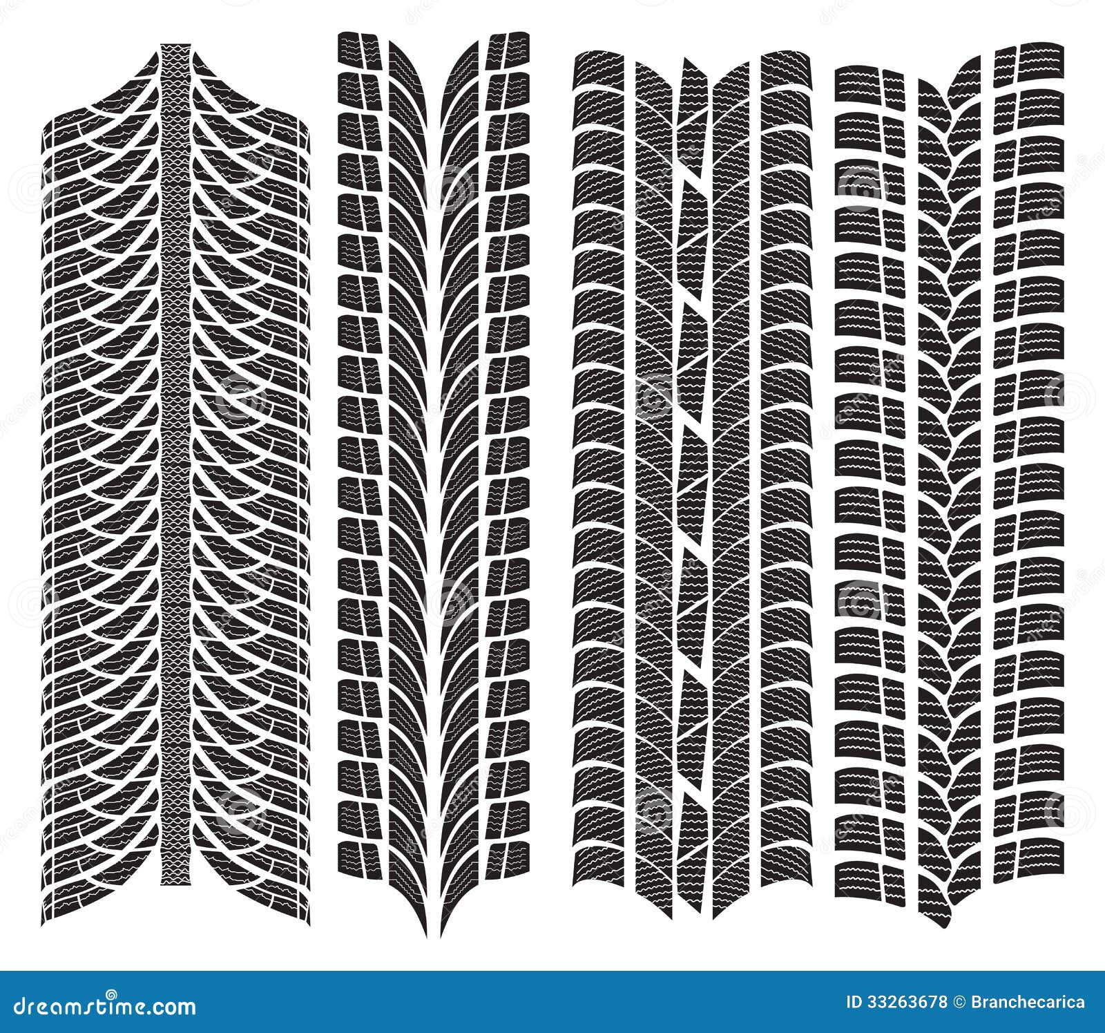 Various tyre treads stock vector. Illustration of texture - 33263678