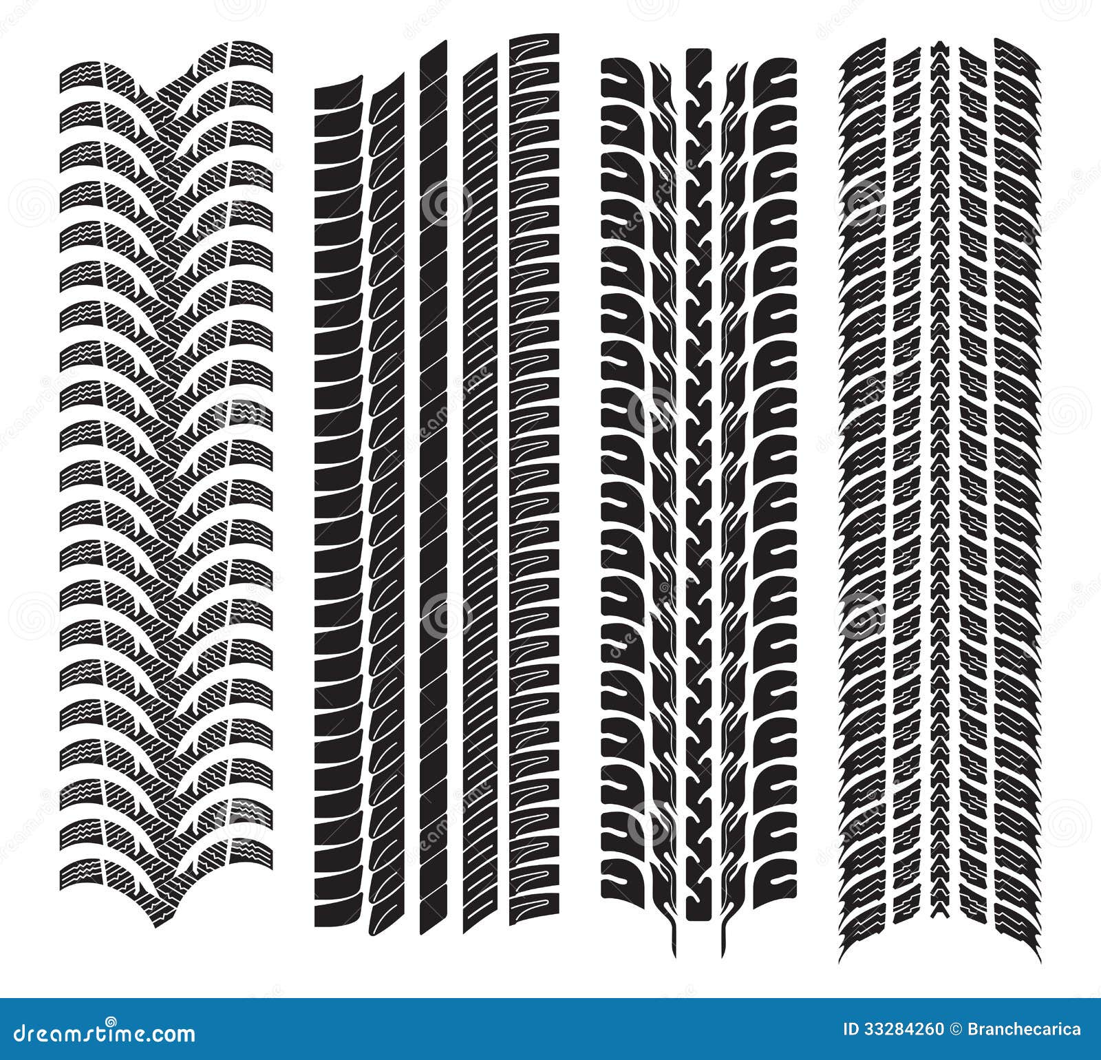 Tyre Treads Banner Set Advert Template. Wheel Tracks Card Print Design ...