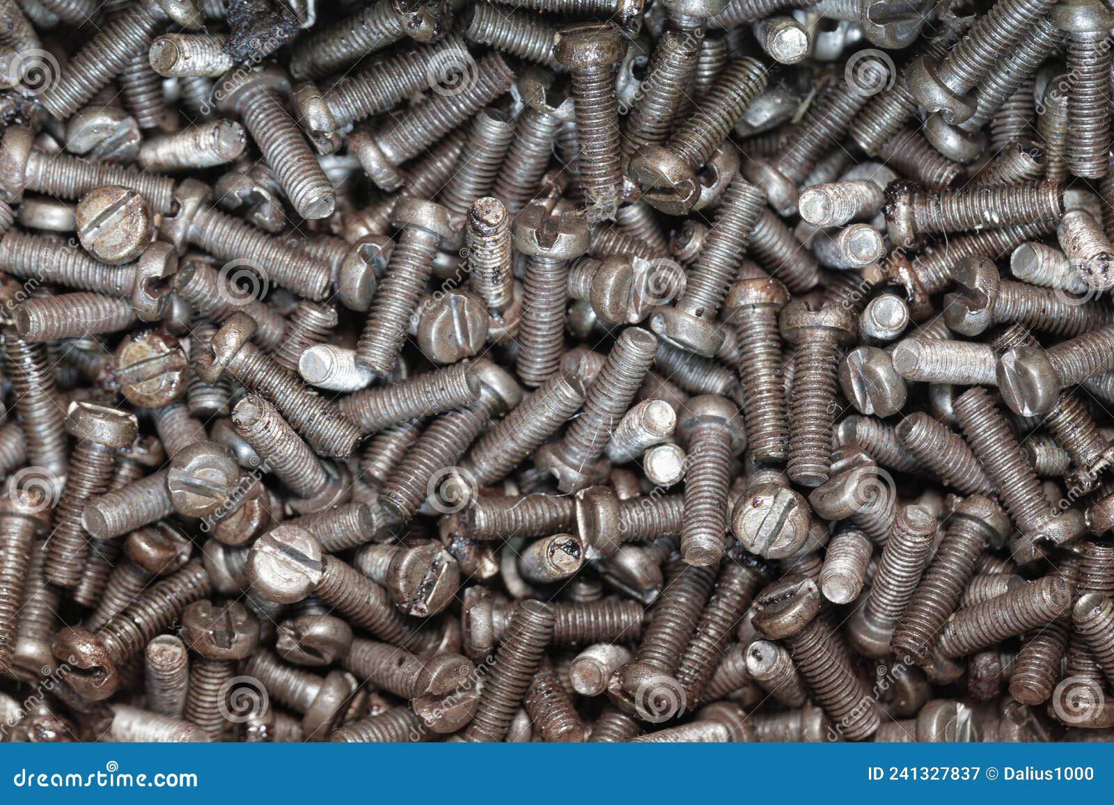 Various Used Bolts. Used and Oily Stock Image - Image of steel, metal ...