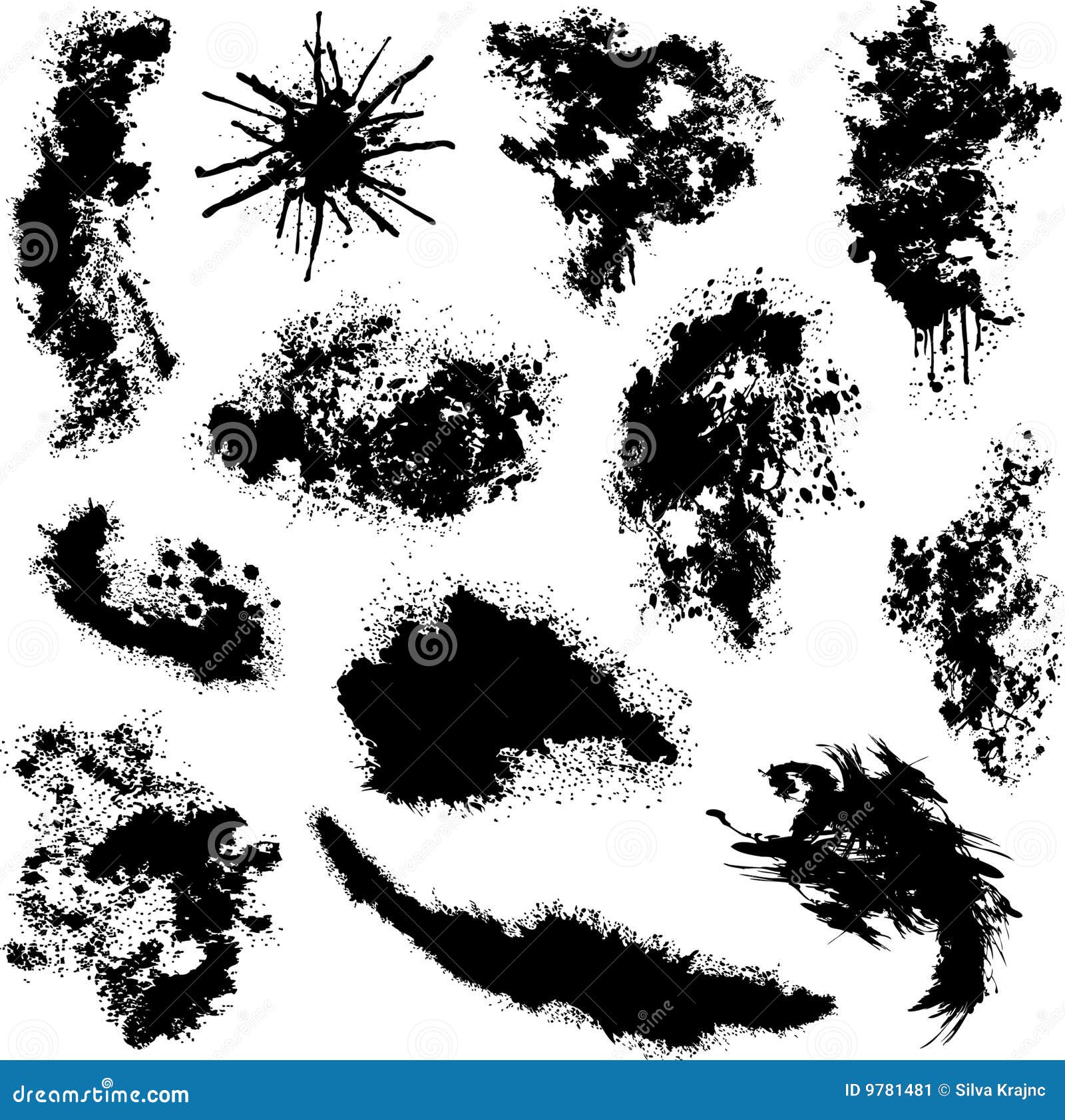 Various vector spots stock vector. Illustration of scary - 9781481
