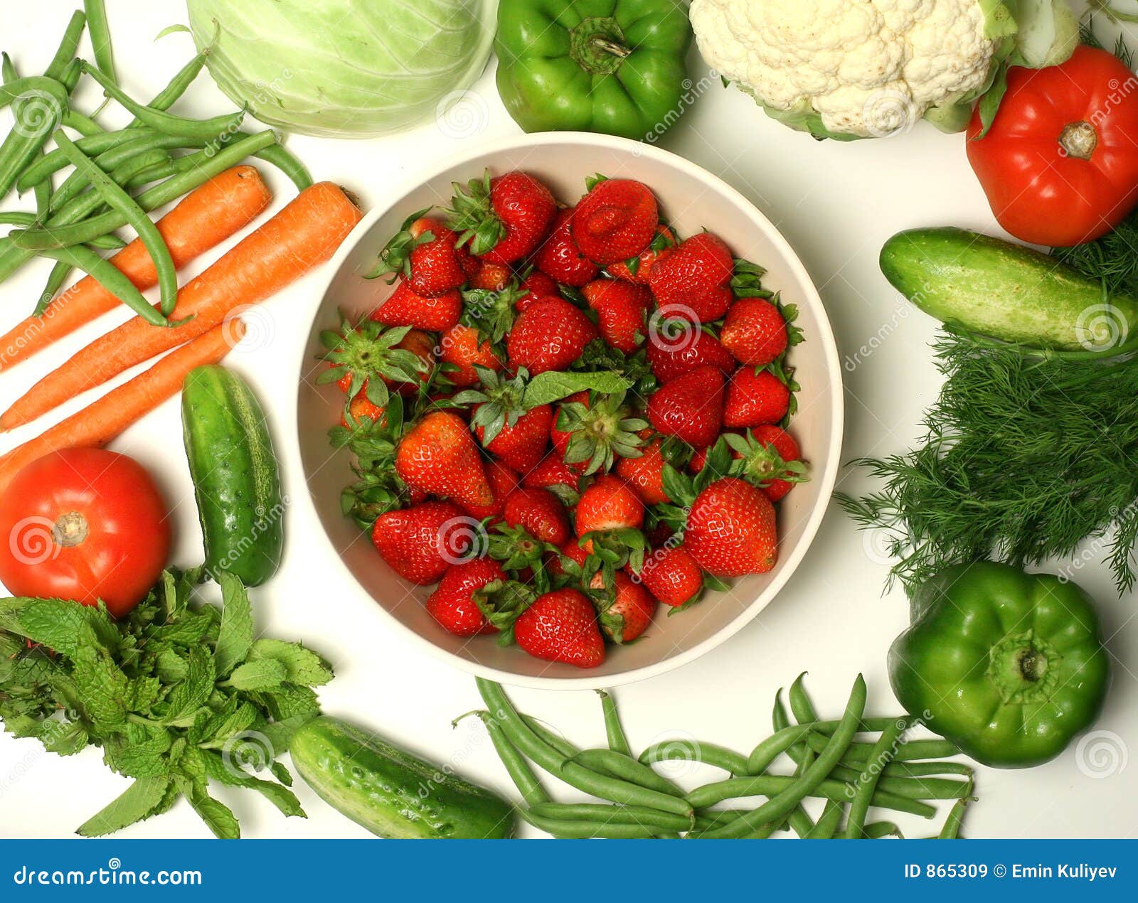 Various Vegetables and Strawberry Stock Image - Image of fruit, diet ...