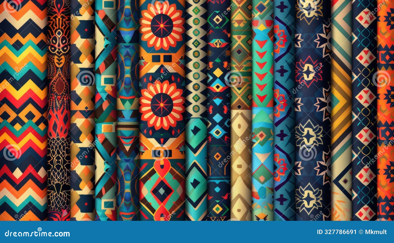 Various Vibrant Ethnic Patterns Display a Wide Range of Intricate ...