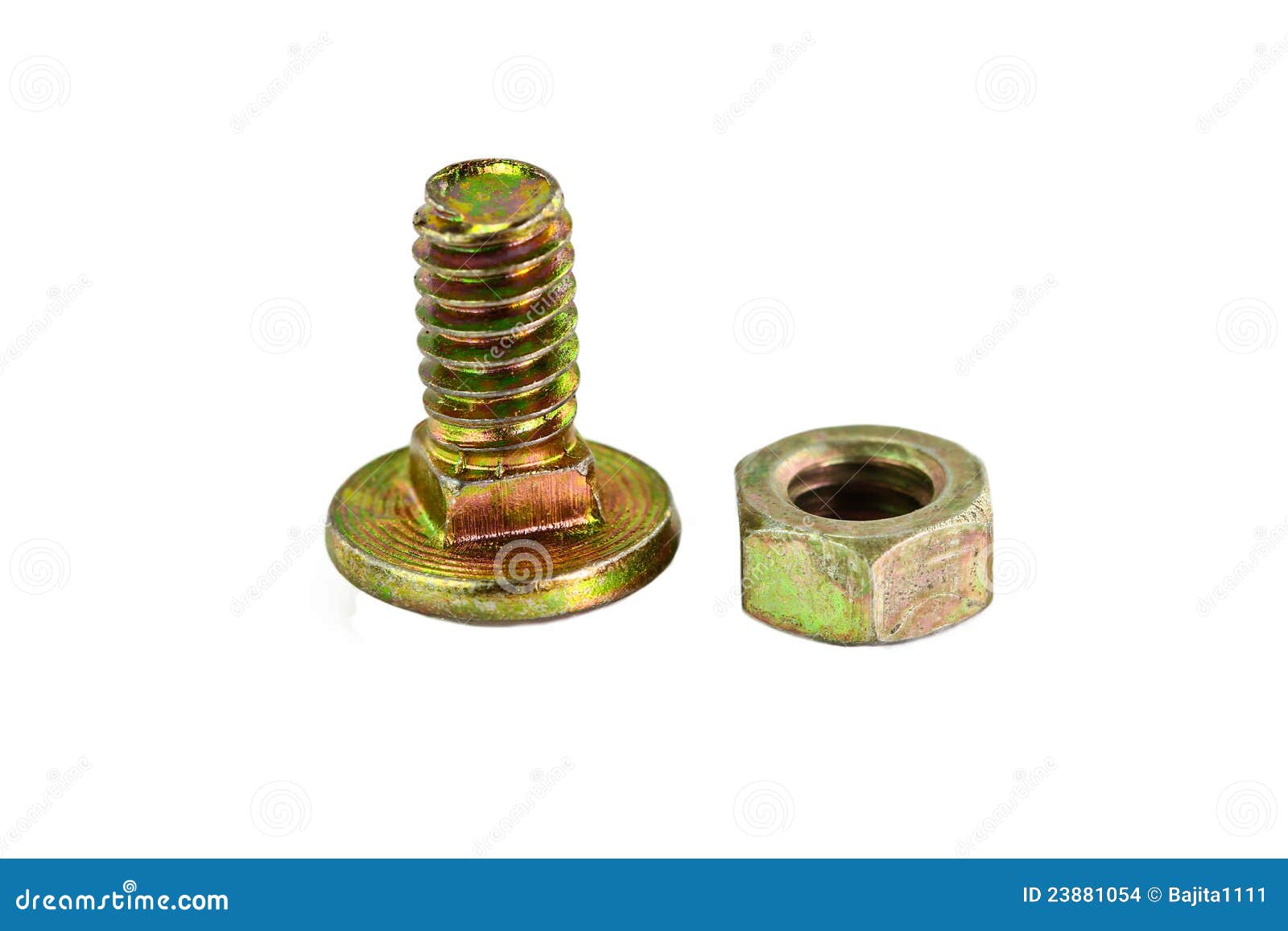 Various Views of the Bolt and Nut . Stock Photo - Image of metallic ...