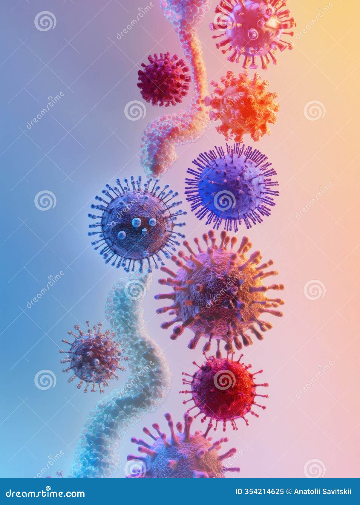 Progression of Virus Forms Showcasing the Evolution from Basic To ...