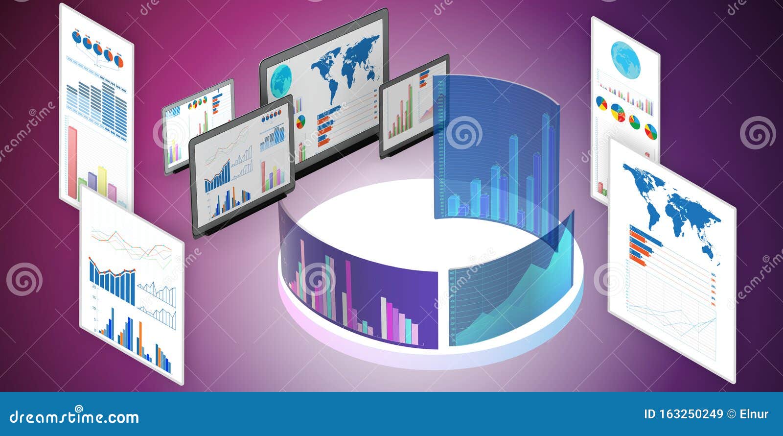 Various Visualisation at Trading Environment - 3d Rendering Stock ...