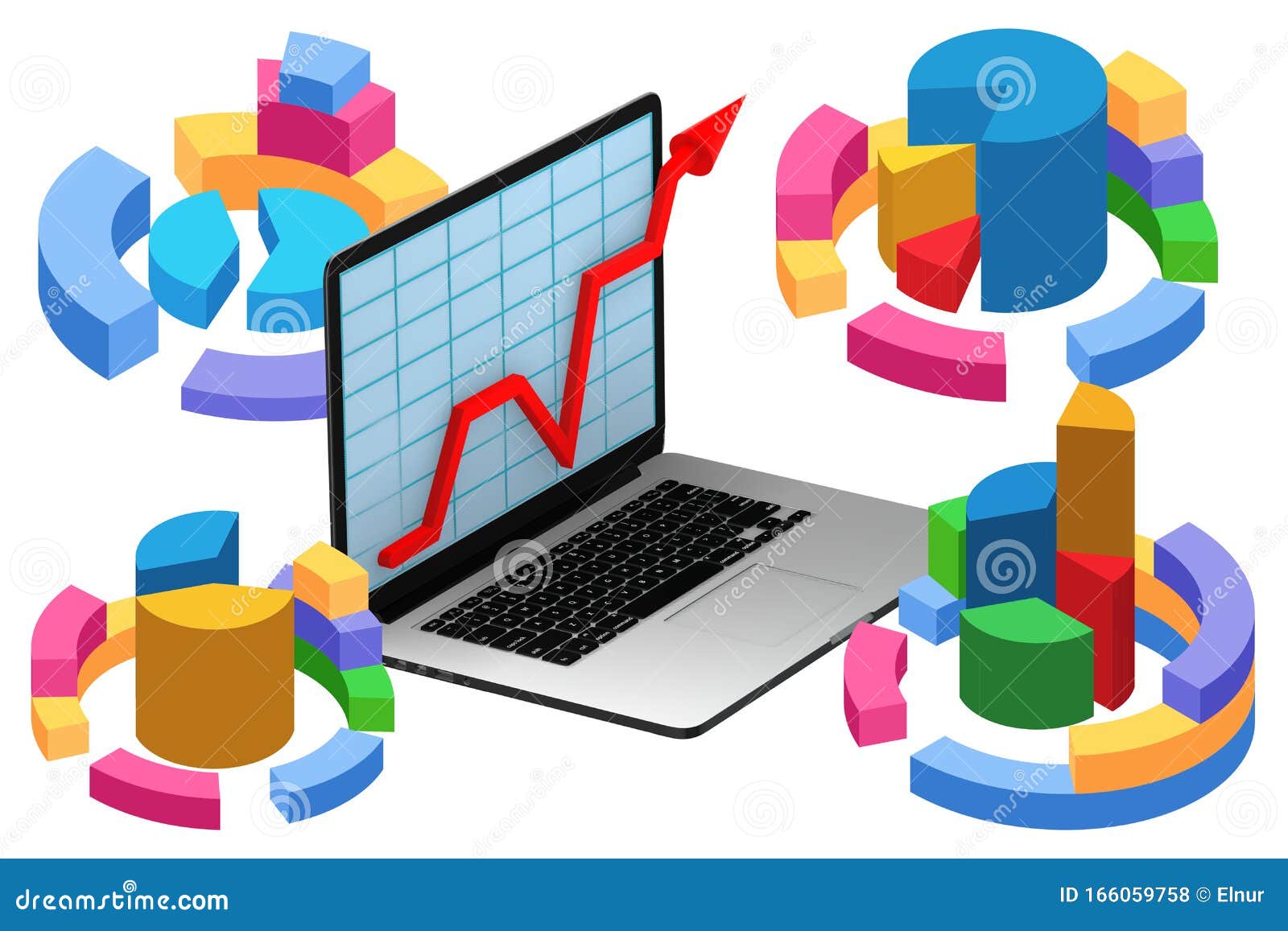 Various Visualisation at Trading Environment - 3d Rendering Stock ...