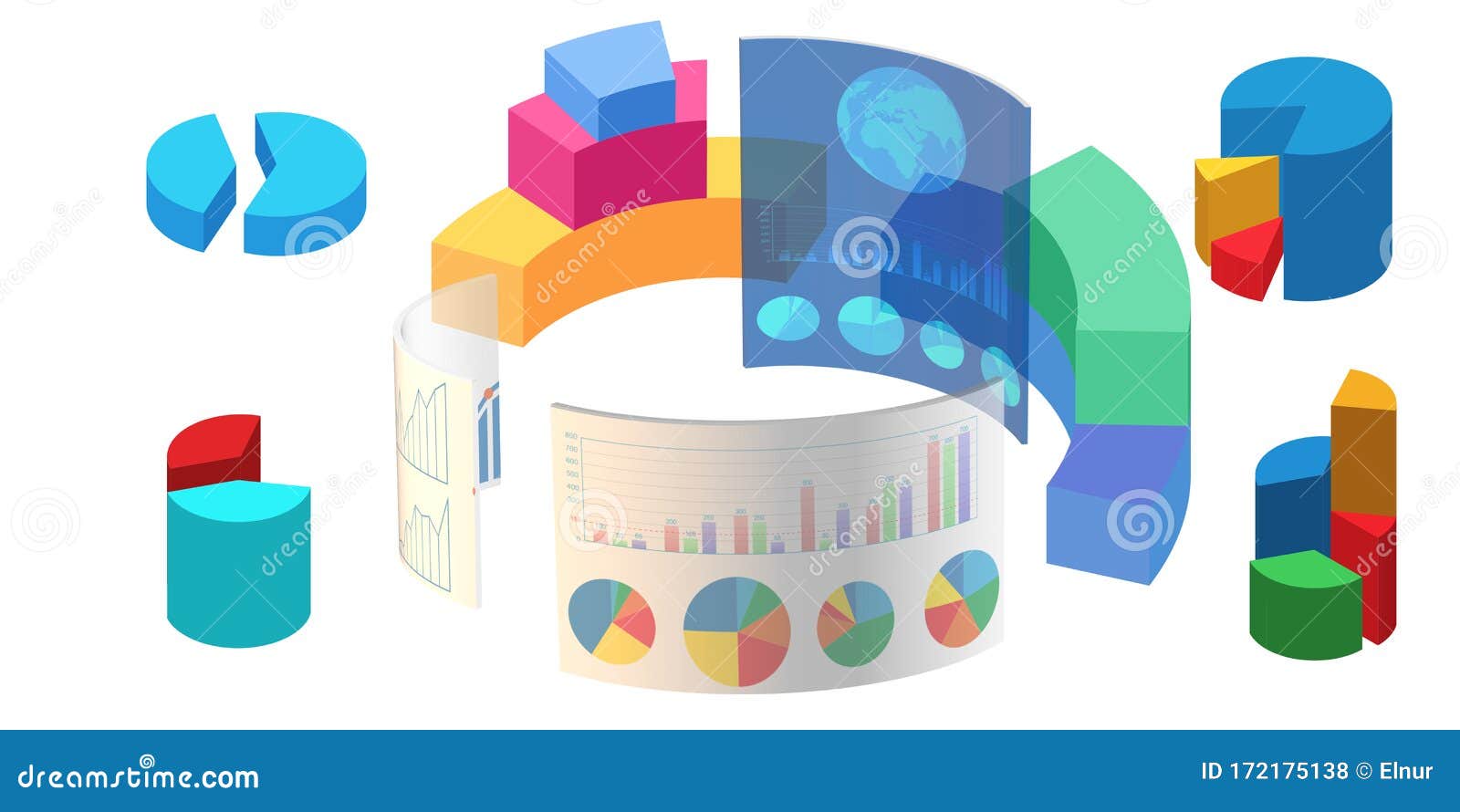 Various Visualisation at Trading Environment - 3d Rendering Stock ...