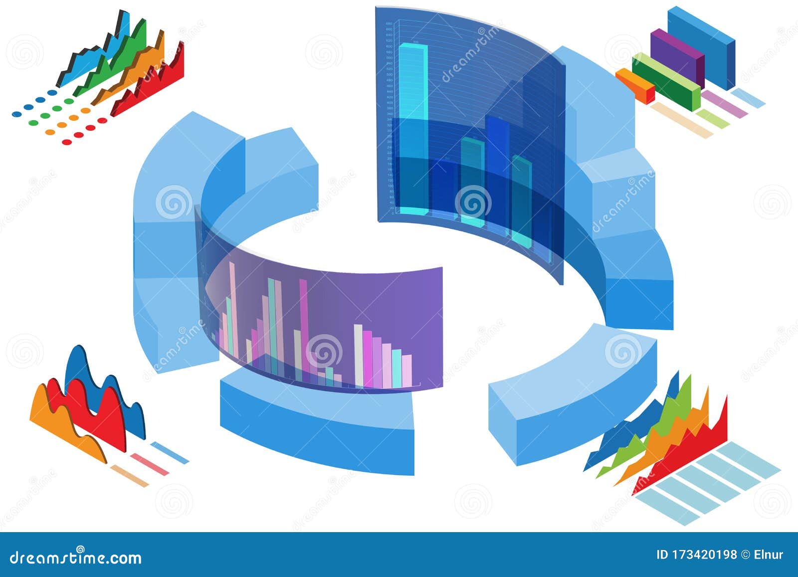 Various Visualisation at Trading Environment - 3d Rendering Stock ...