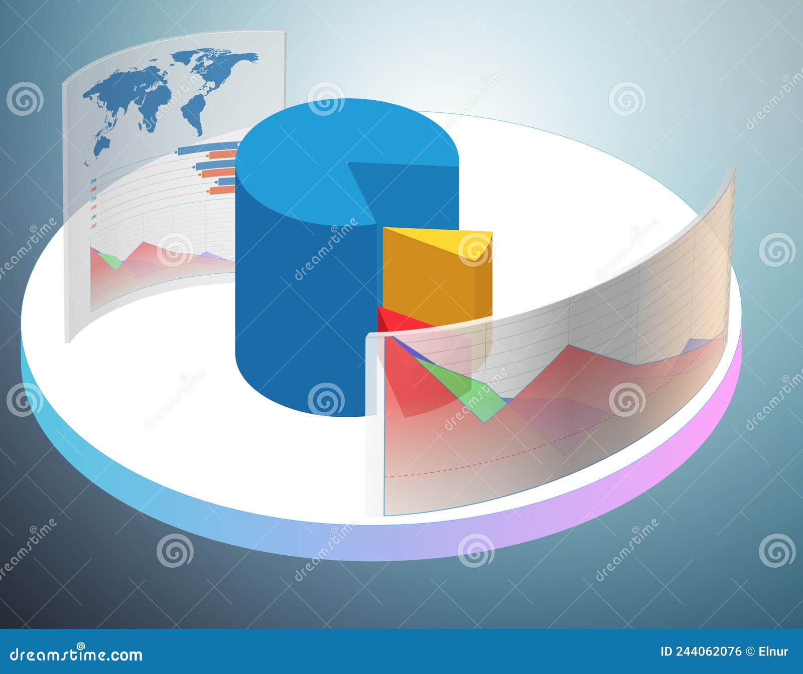 Various Visualisation at Trading Environment - 3d Rendering Stock ...