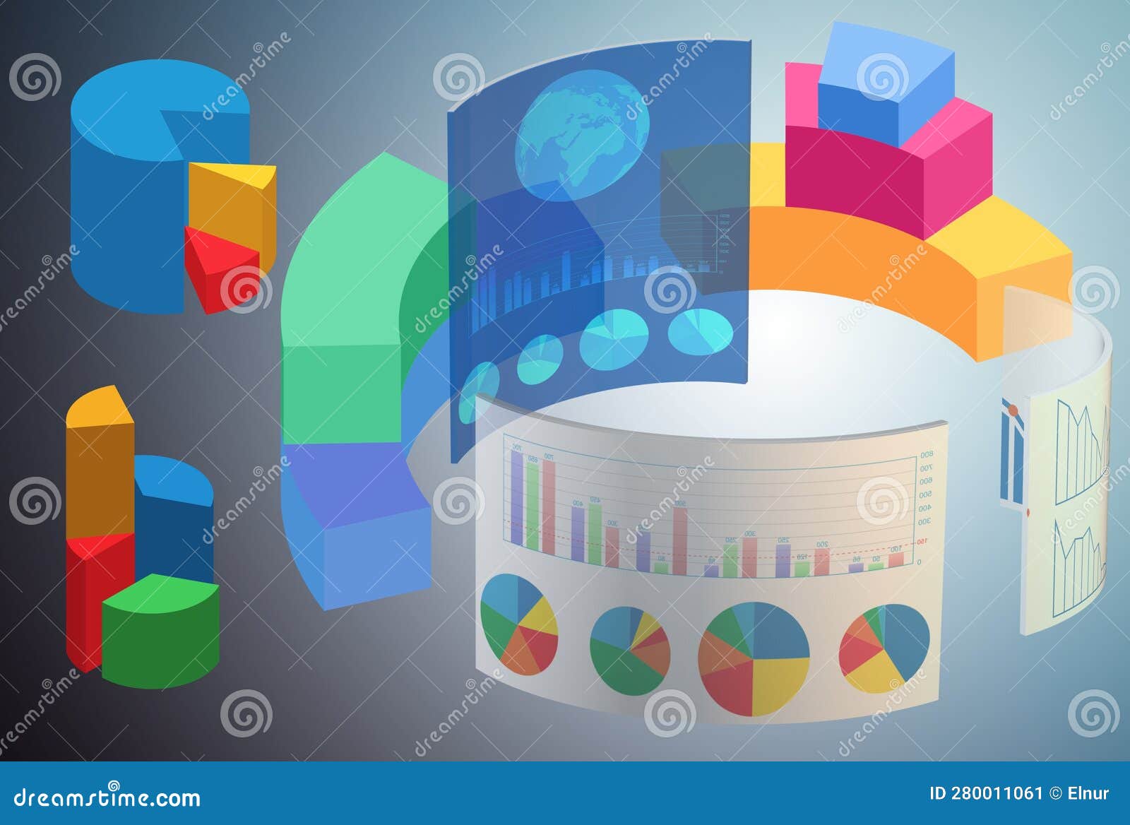 Various Visualisation at Trading Environment - 3d Rendering Stock ...
