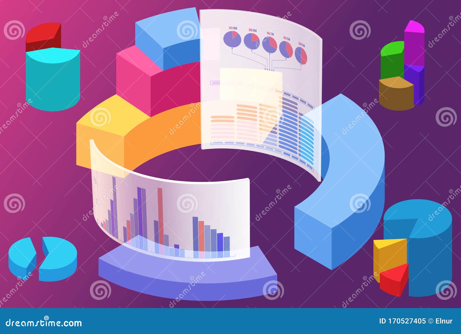 Various Visualisation at Trading Environment - 3d Rendering Stock ...