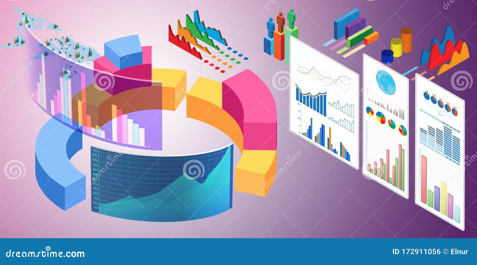 Various Visualisation at Trading Environment - 3d Rendering Stock ...