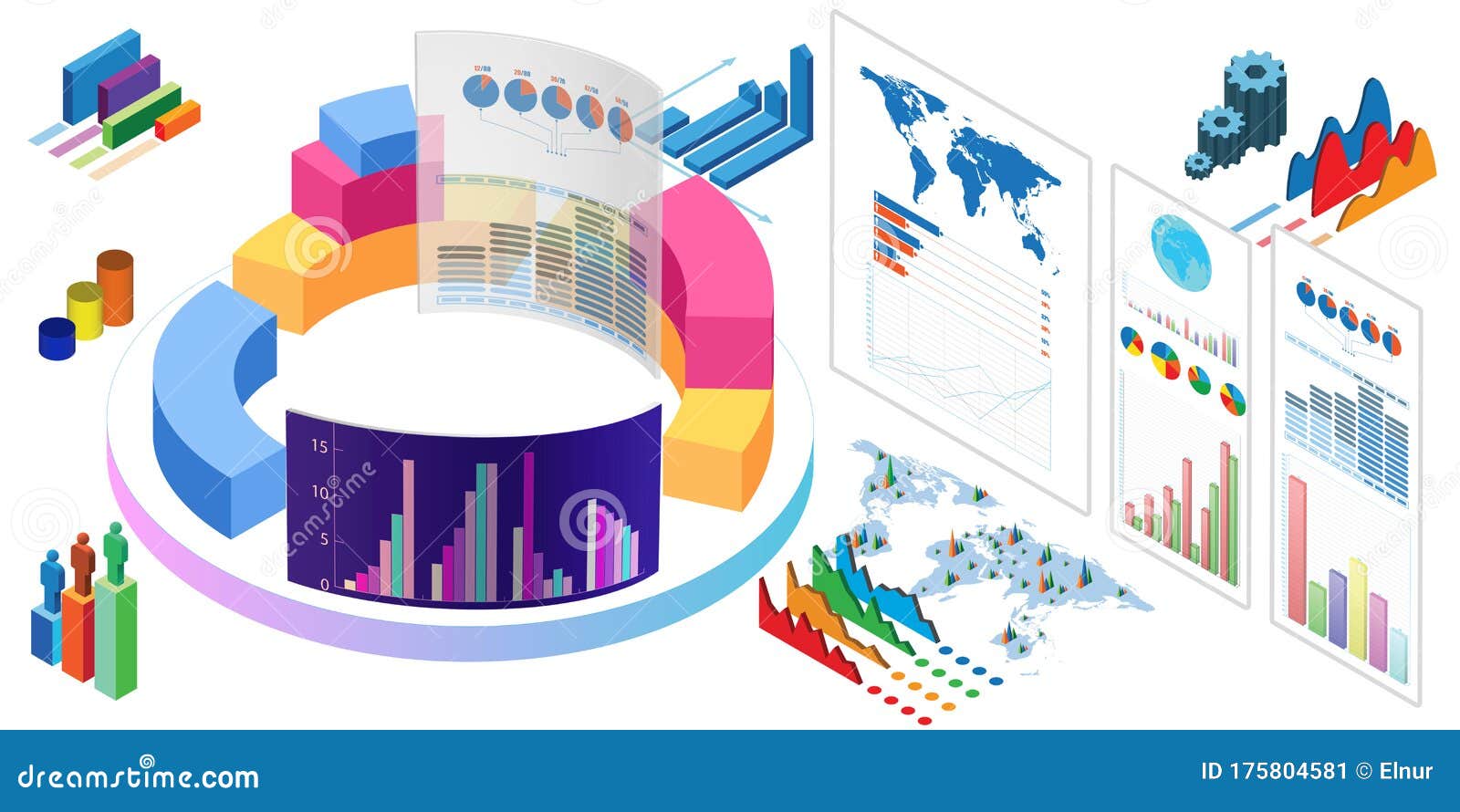 Various Visualisation at Trading Environment - 3d Rendering Stock ...