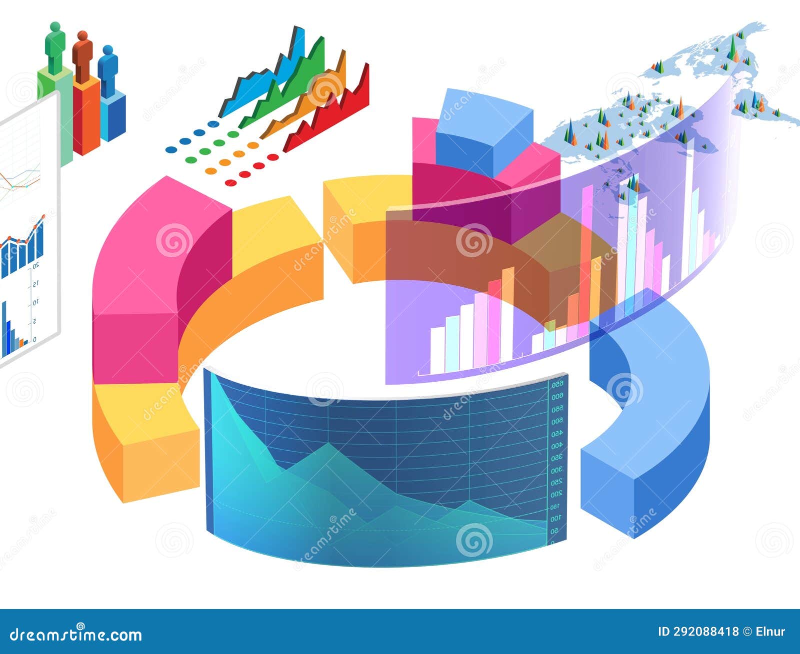 Various Visualisation at Trading Environment - 3d Rendering Stock ...