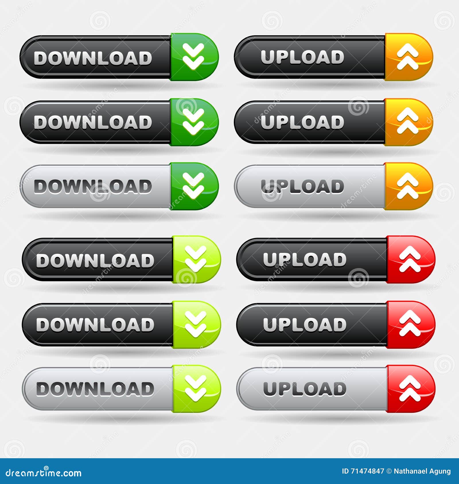 Various Web Button Design Set Stock Vector - Illustration of abstract ...