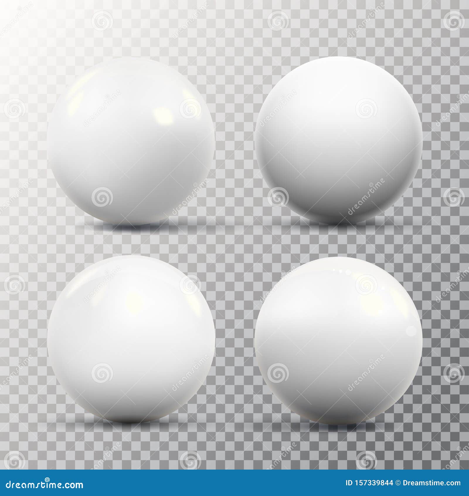 Various white spheres stock vector. Illustration of design - 157339844