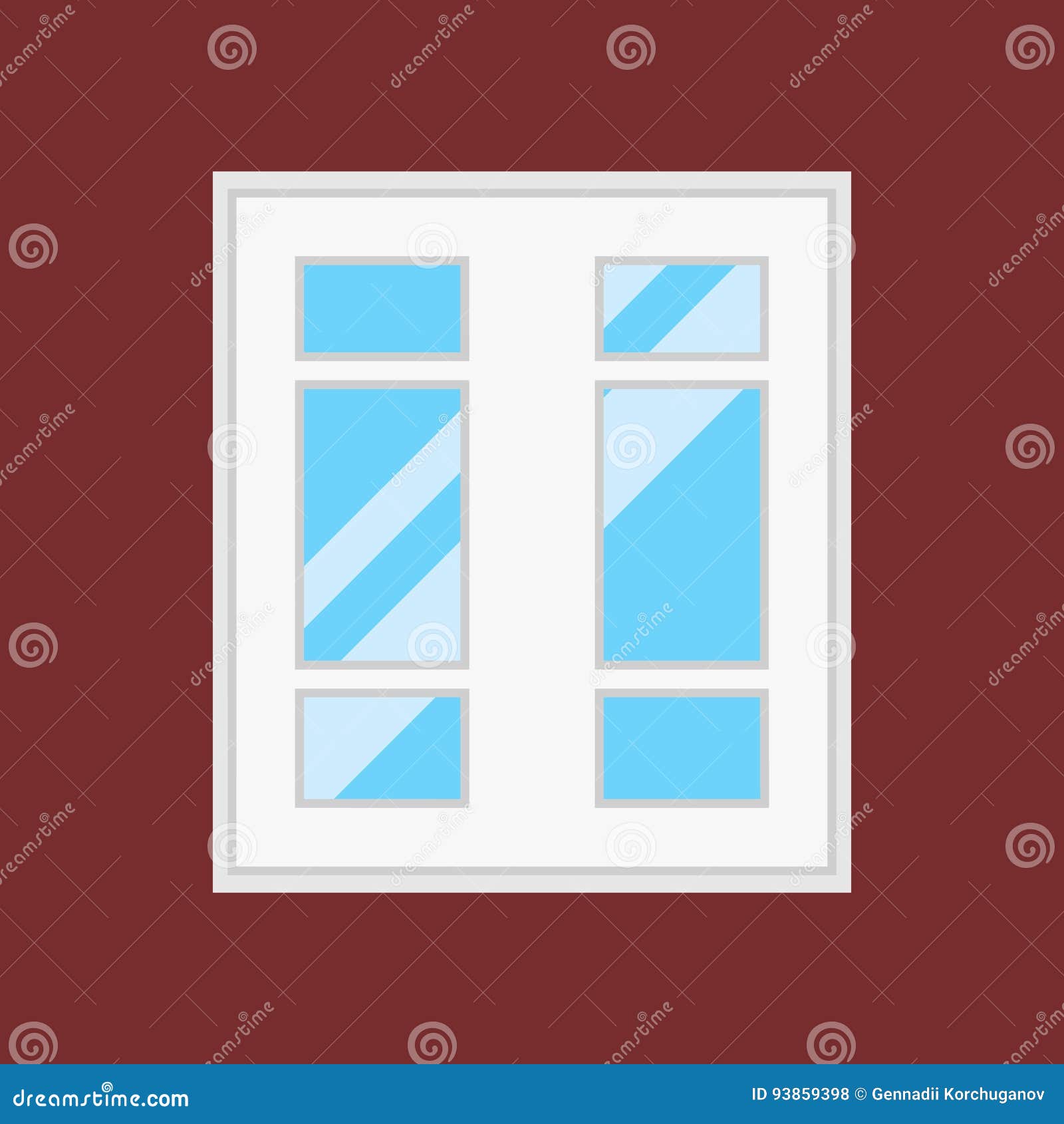 Various windows type. stock vector. Illustration of moon - 93859398