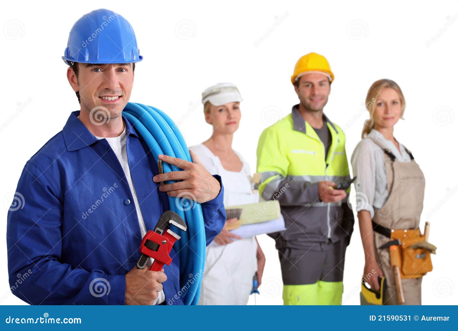 Various workers stock image. Image of workers, foreground - 21590531