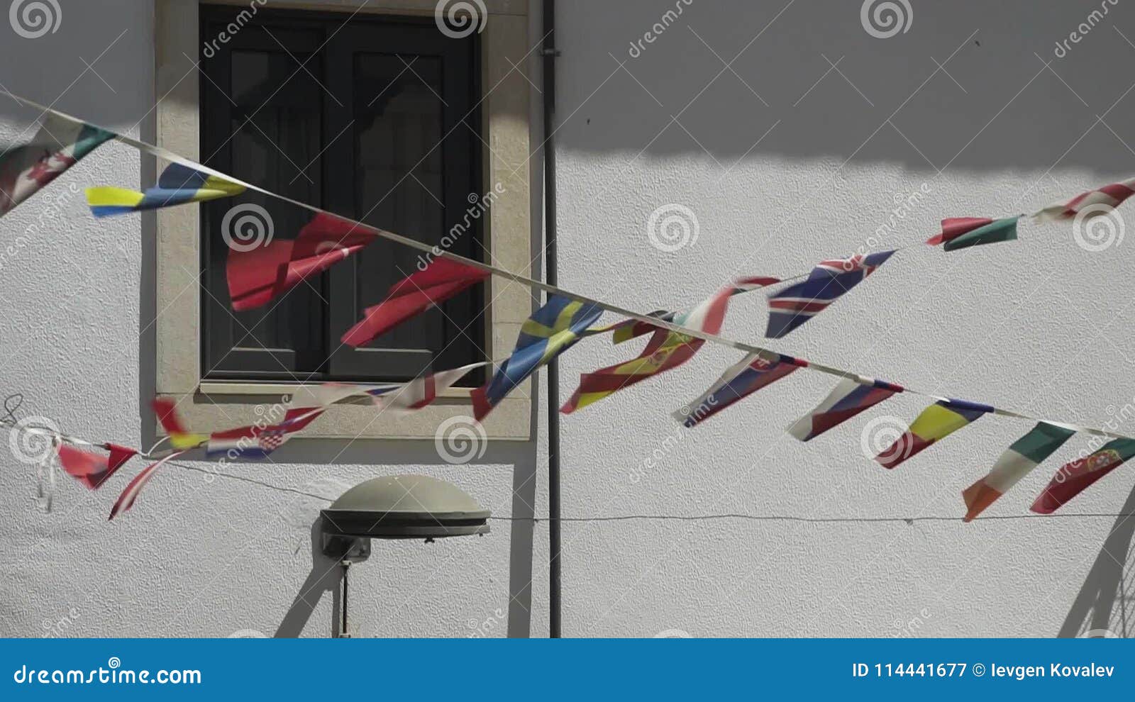 Various World Flags Flying on Ropes. Stock Video - Video of country ...